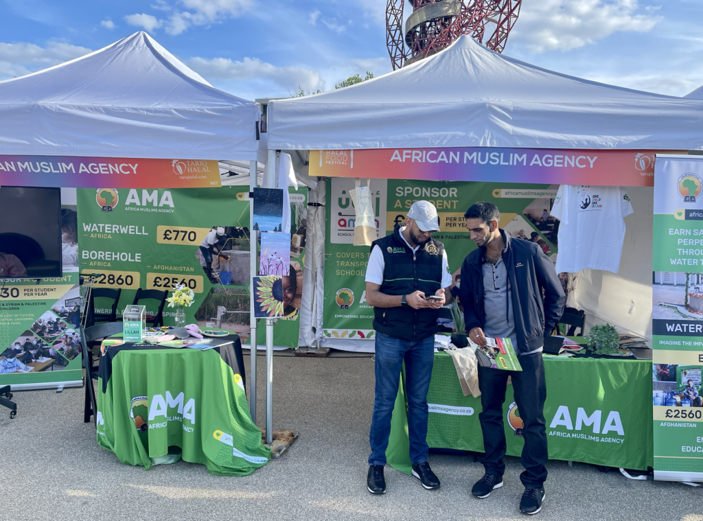 AMA attends the London Halal Food Festival for first time, raising ...